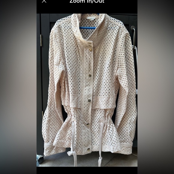 Club Monaco | Jackets & Coats | Club Monaco Beige Eyelet Utility Jacket ...